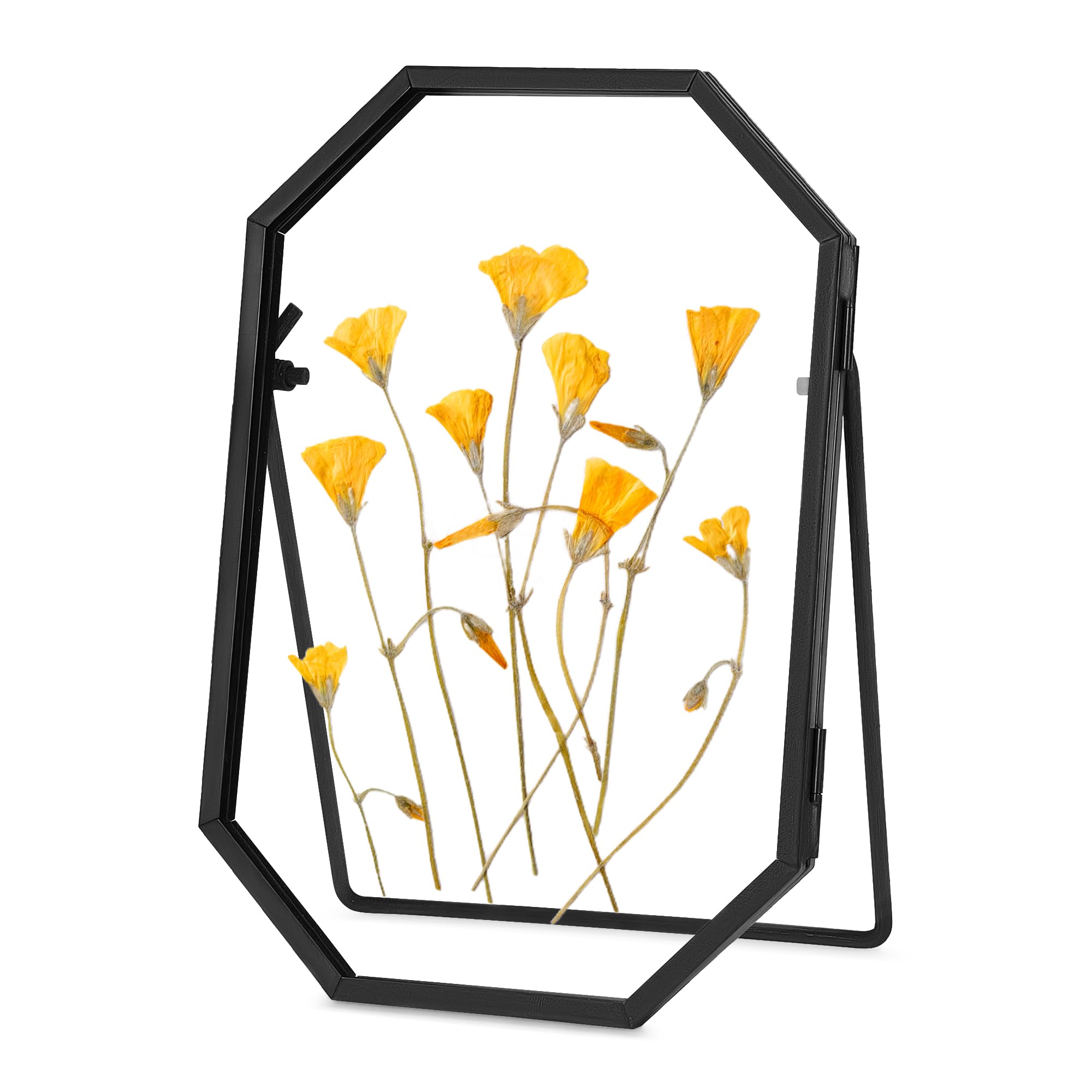 Amazon.com - REDHUGO Glass Pressed Flower Frame Handmade, Metal ...