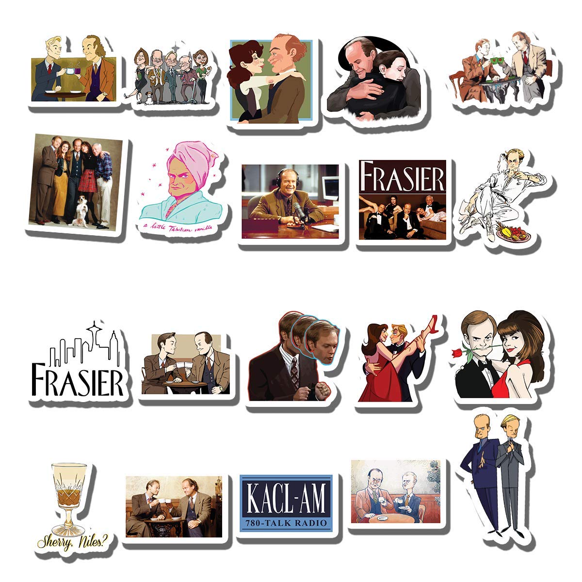 Amazon.com: 20 PCS Stickers Pack Frasier Aesthetic Vinyl Colorful ...