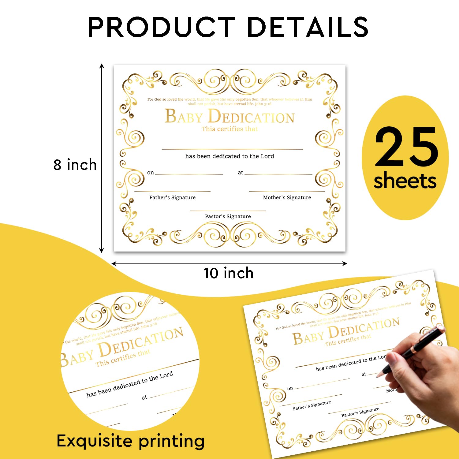 House Dedication Certificate DIY Editable Child Dedication