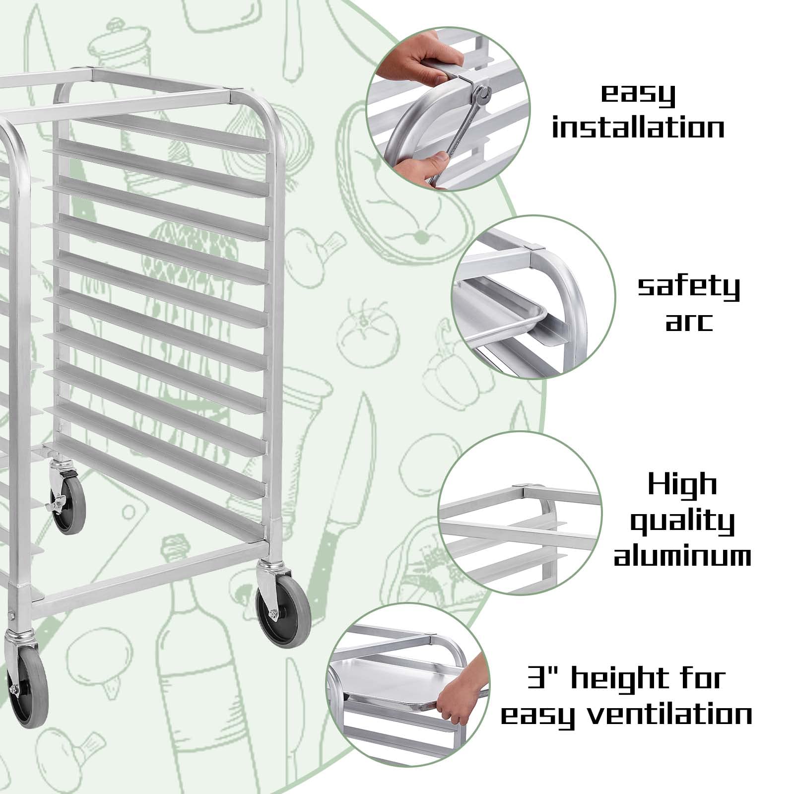 Snapklik.com : HALLY SINKS & TABLES H Bun Pan Rack 10 Tier