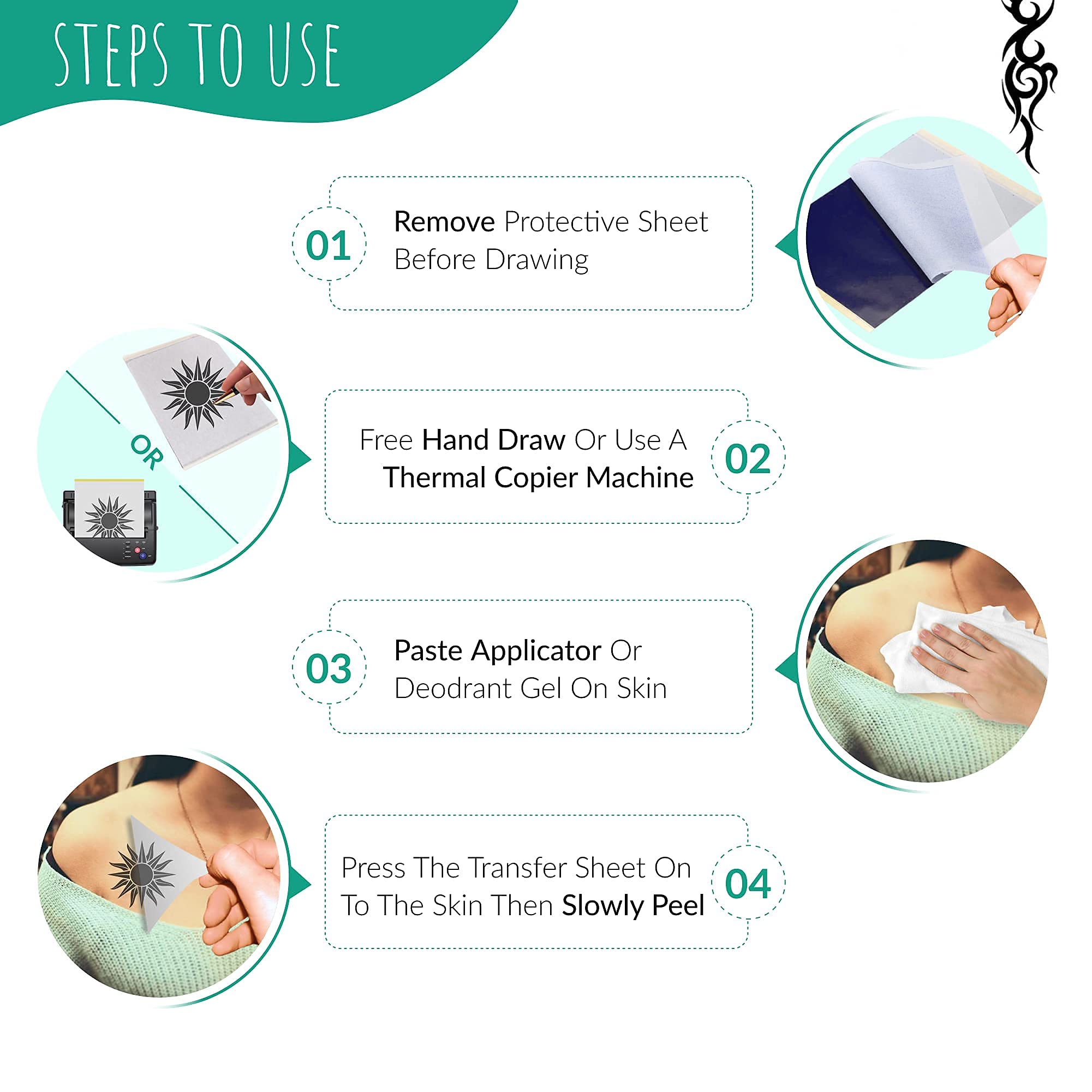 Snapklik.com : Flappydem Tattoo Transfer Paper 15 Sheets For Tattooing ...