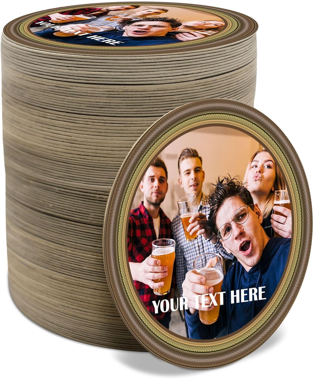 Personalised Beer Mats Photo Coasters Drinks Mats - 96 Pack Round ...