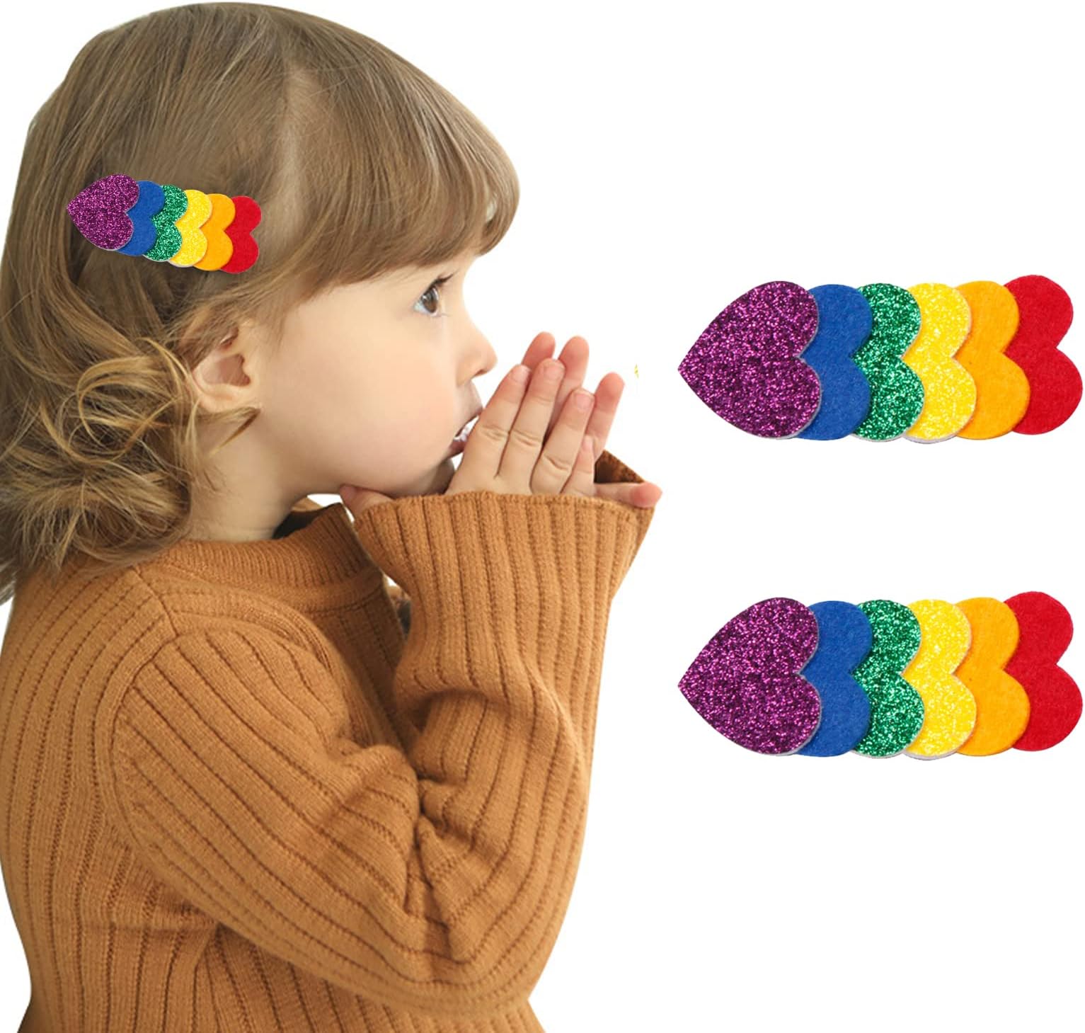 Amazon.com : IKUHRMO Blue Ears Hair Clips, 4 PCS Hair Pin Barrettes ...