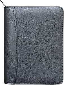 Zippered Planner Organizer, Simulated Leather Undated Start Set ...