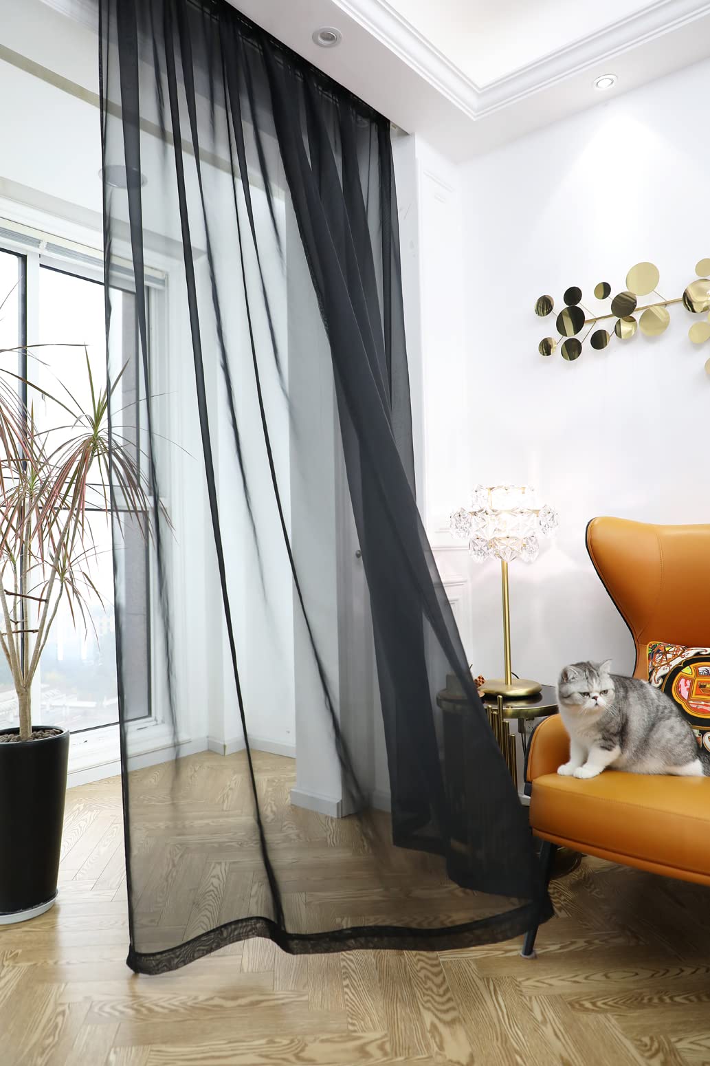 Black Sheer Window Curtains A Touch Of Sunshine Black Heavy Semi Sheer