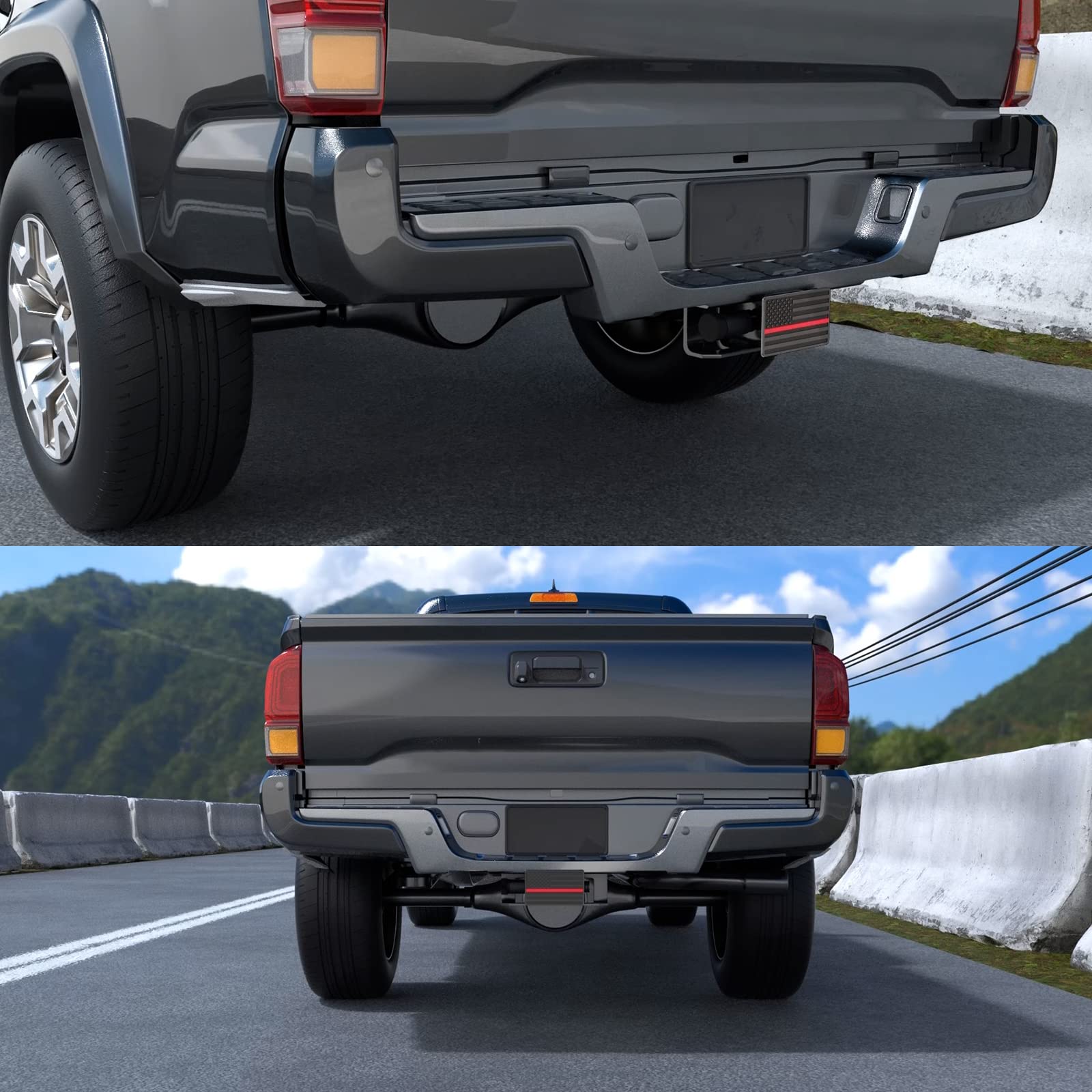 Snapklik.com : TOEASYTY Heavy American Flag Metal Trailer Hitch Covers ...