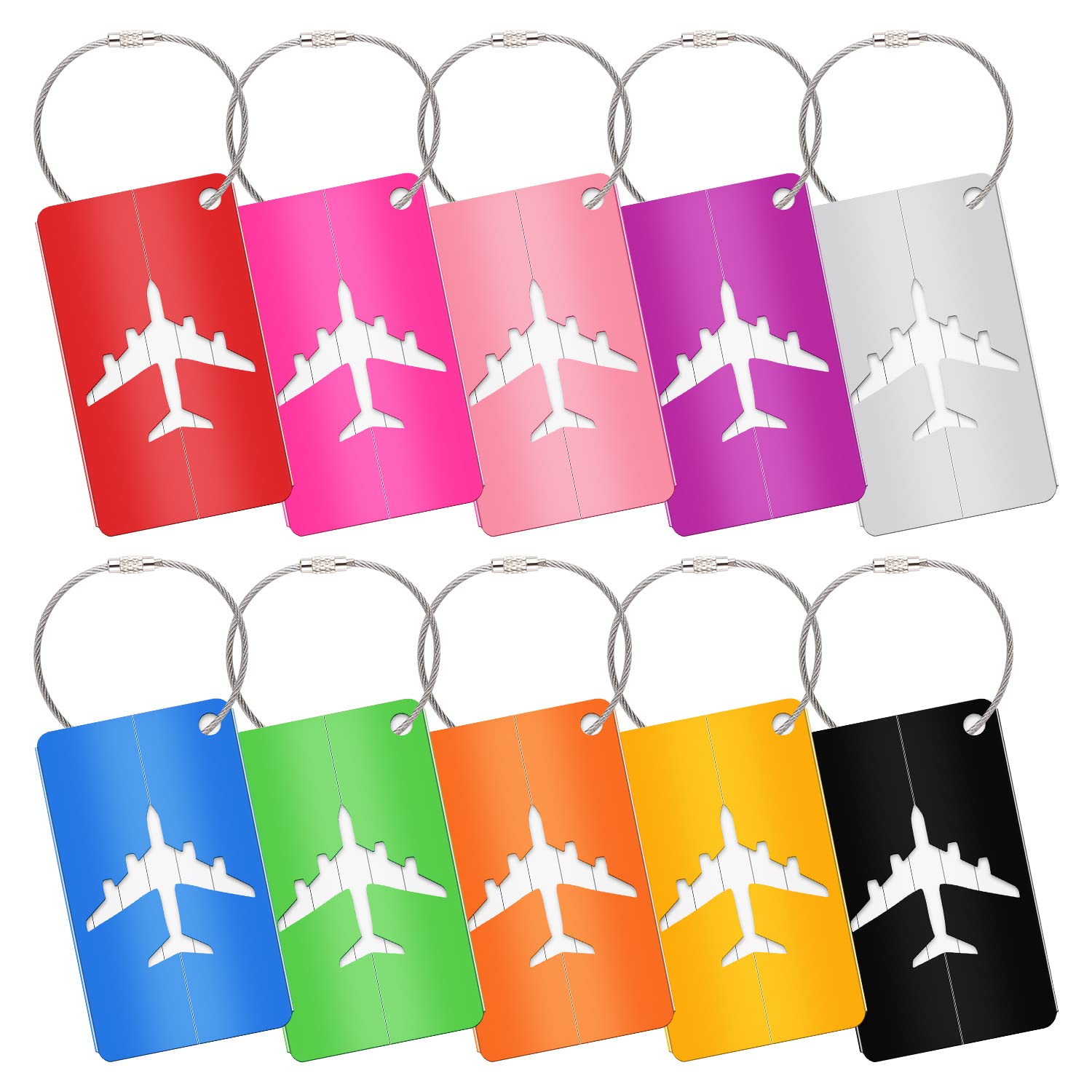 Buy Luggage Tags for suitcases ,Suitcase Tags 10 Pack Aluminium Tags ...