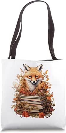 Amazon.com: Cottagecore Aesthetic floral Fox with Book cute Goblincore ...