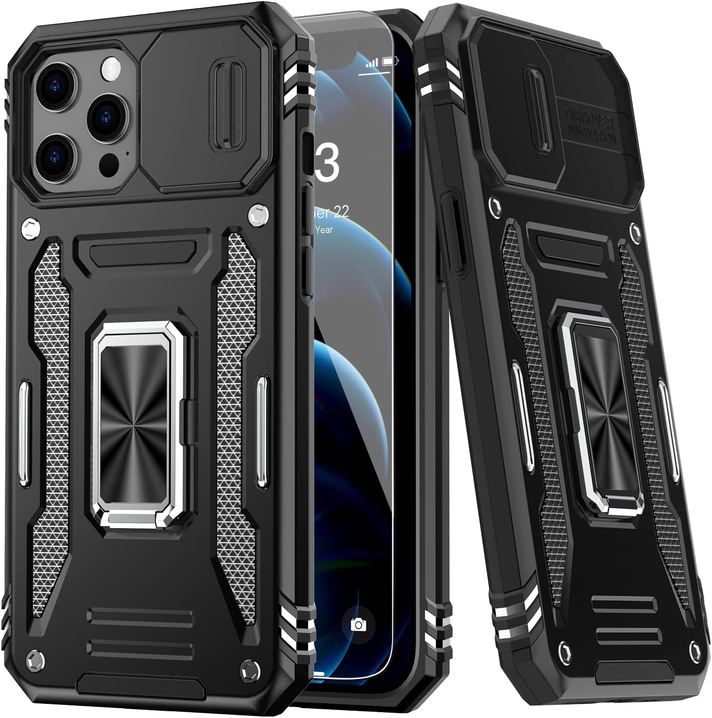 Amazon.com: MERRO for iPhone 12 Case/iPhone 12 Pro Case with Screen ...