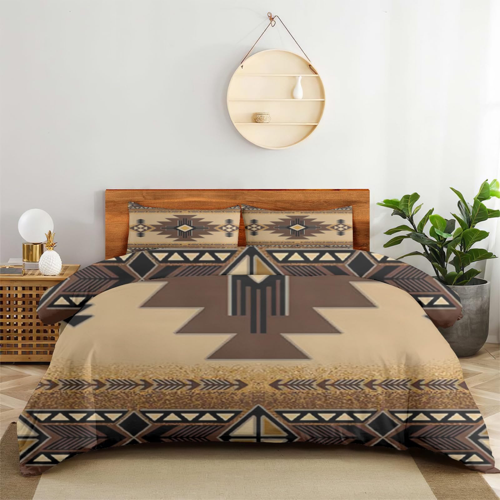 Native American Comforter Sets Western Boho Bedding Set Highland Cow