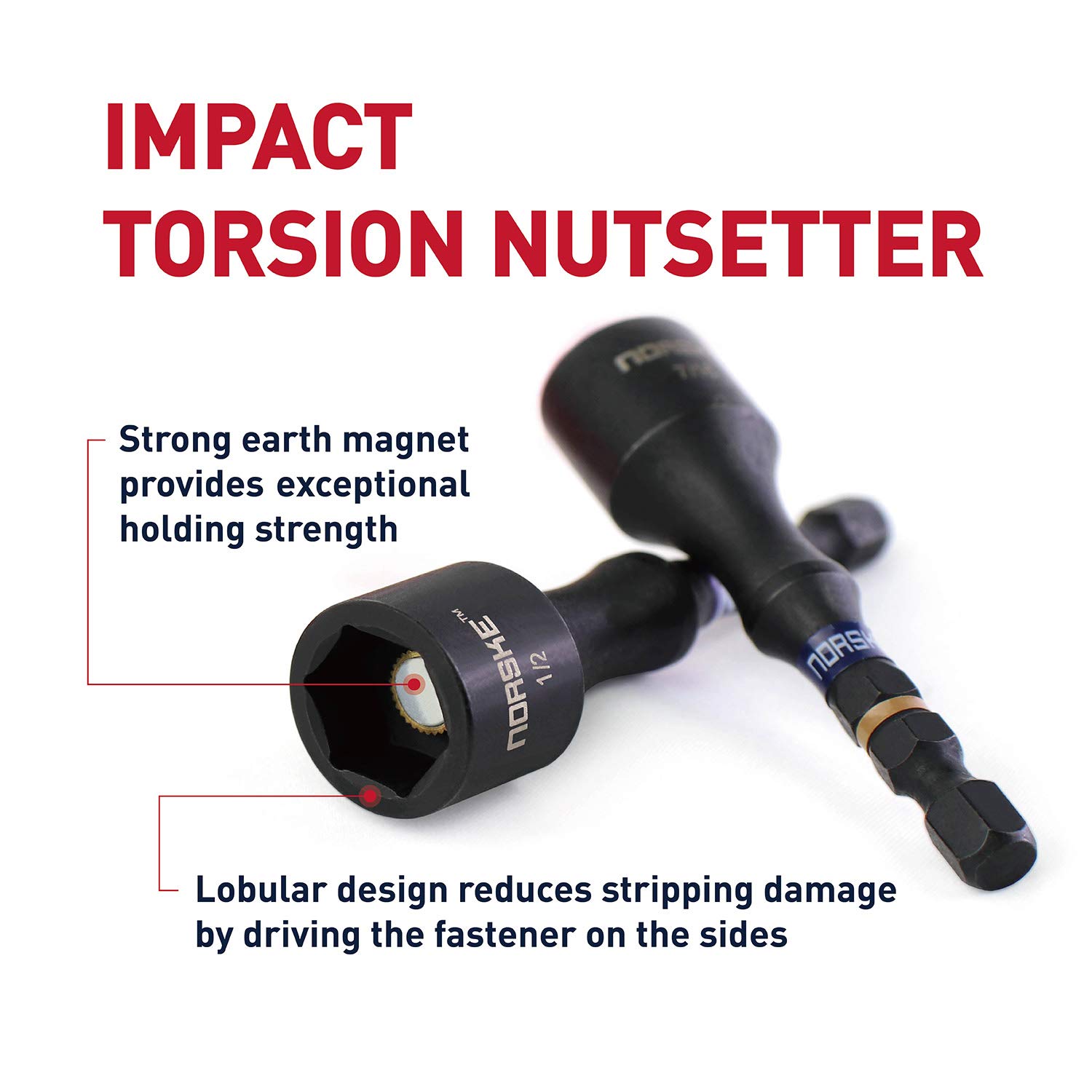 Snapklik.com : Norske Tools NIBPI650 Impact Torsion Magnetic Nutsetters