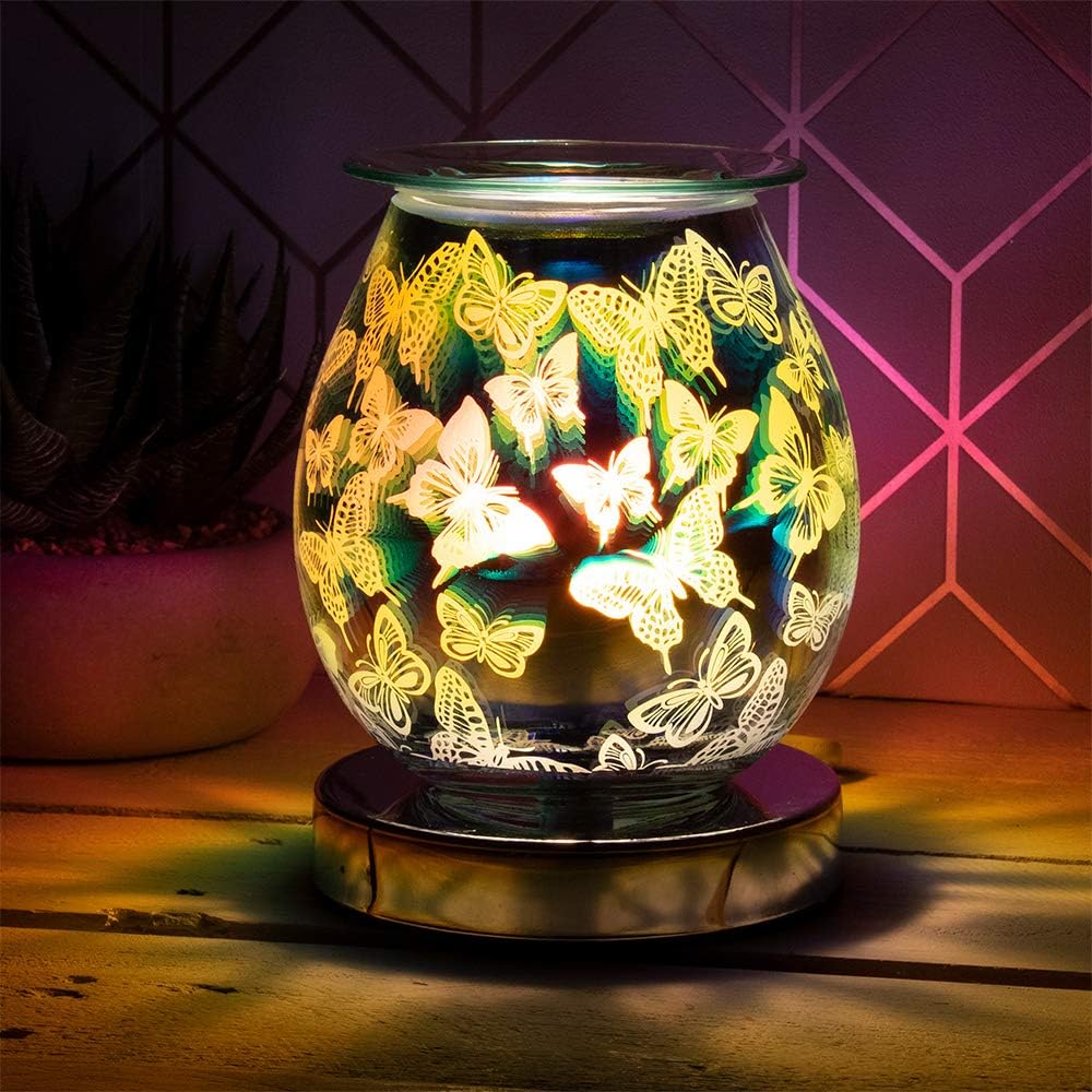 Round Desire Aroma 3D Touch Lamp Oil Wax Melt Fragrance Burner Electric ...