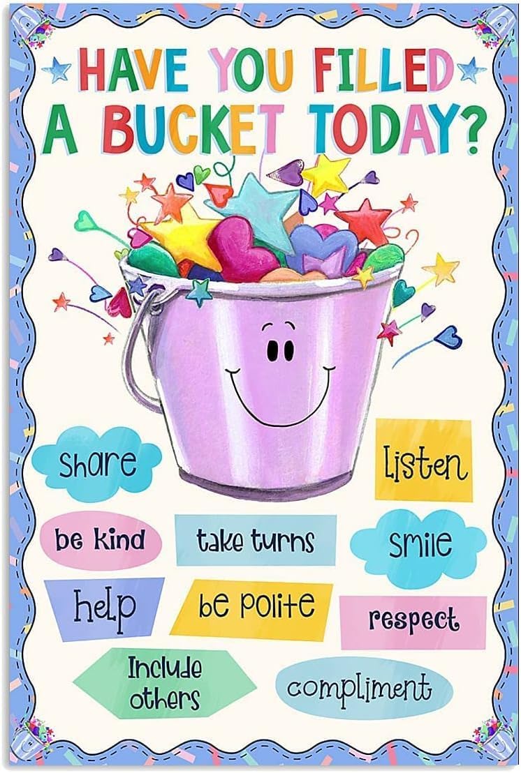 Amazon.com: IFJFP Teacher Classroom Poster, Bucket Filler - Have You ...