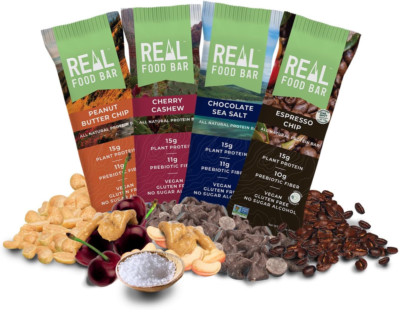 Amazon.com : Just Real Food Bar - Plant Based Protein Bars - Variety ...
