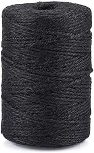 KINGLAKE 100m Black String Twine, 2mm Jute Garden Twine Craft String ...