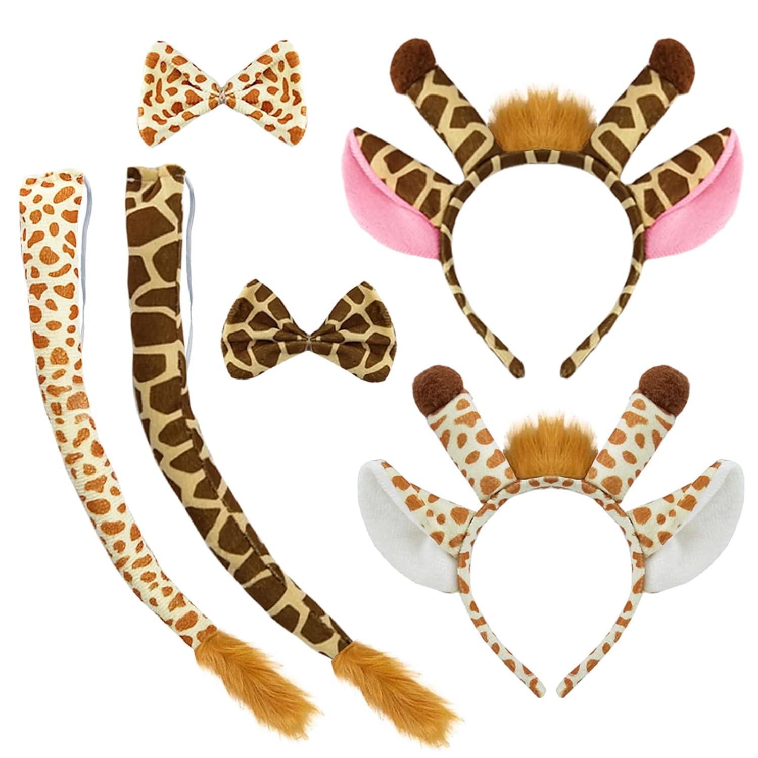 Halloween Giraffe Headband Bow Tie Tail Deer Antlers Ears Hair Hoops ...