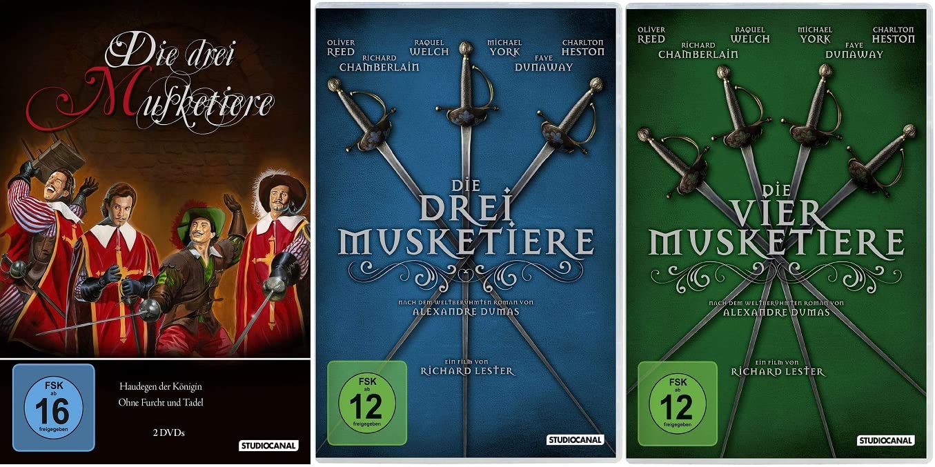 Die drei Musketiere Teil 1 und 2 + Die drei Musketiere + Die vier ...