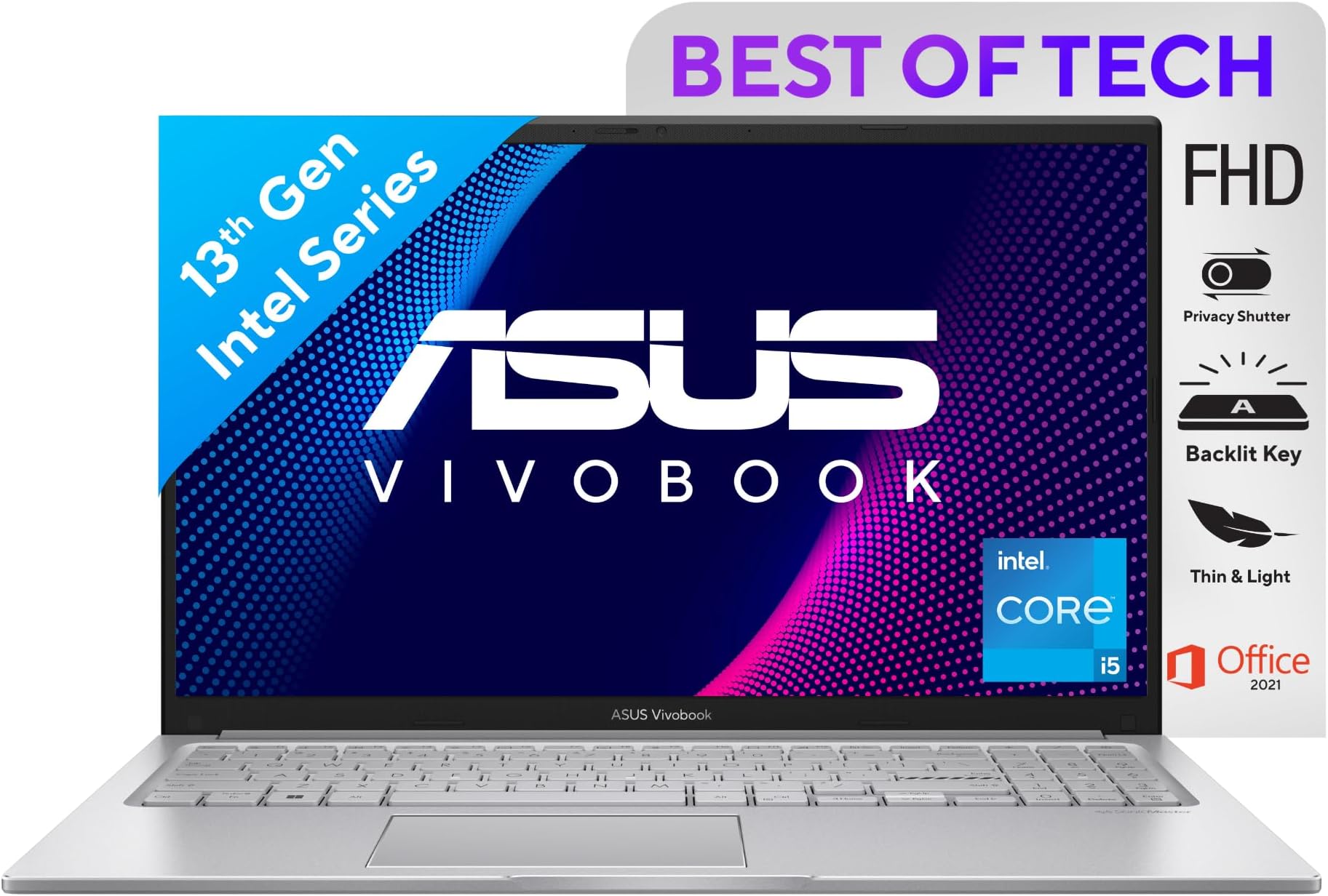 ASUS Vivobook 15,13th Gen,Intel Core i5-1335U,Thin & Light (Intel Iris ...