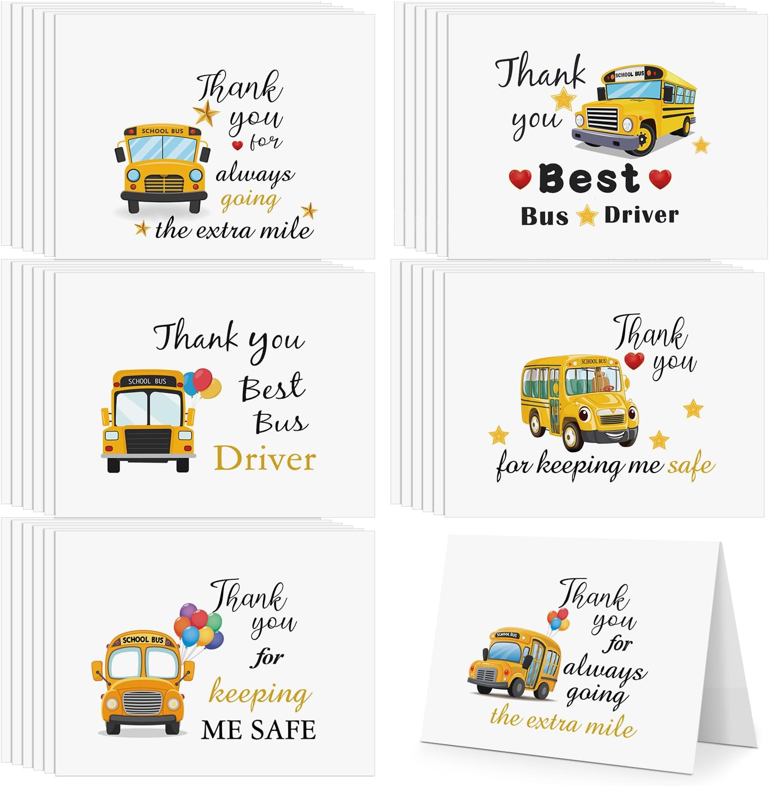 Amazon.com : Motiskyy 36 Pack Back to School Bus Driver Gifts Thank You ...