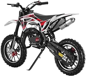 balurukt Kids Dirt Bike, Dirt Rocket Motocross Off-Road Bike, 49cc 2-Stroke Off Road Mini ...