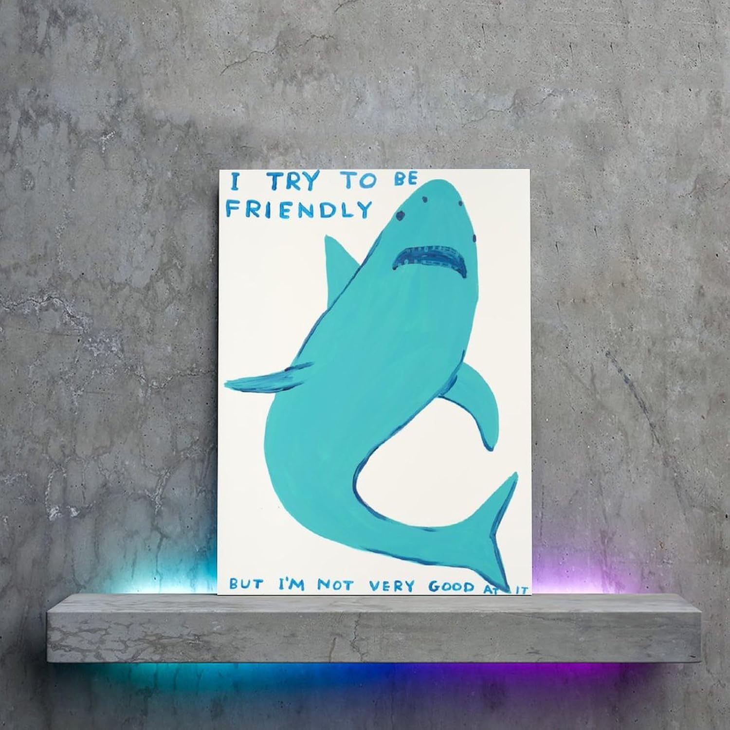 AAHARYA David Shrigley – Póster de pinturas famosas de arte humorístico ...