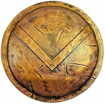 Amazon.com: Generic Medieval Round 300 Spartan King Shield Battleworn ...
