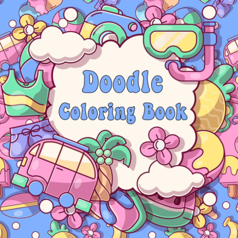 Buy Doodle Coloring Book: 50 Cute And Cute Doodle Kawaii Coloring Pages ...