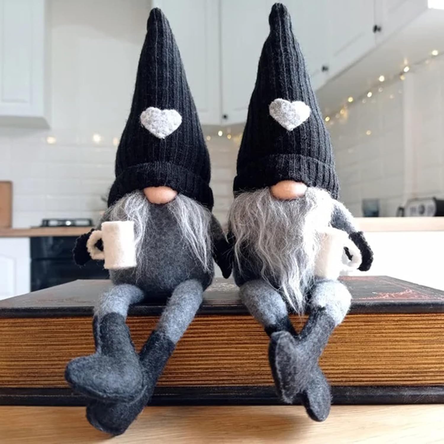 HshDUti 2 Pcs Coffee Gonk Gnomes Plush Bar Decor, Handmade Swedish ...