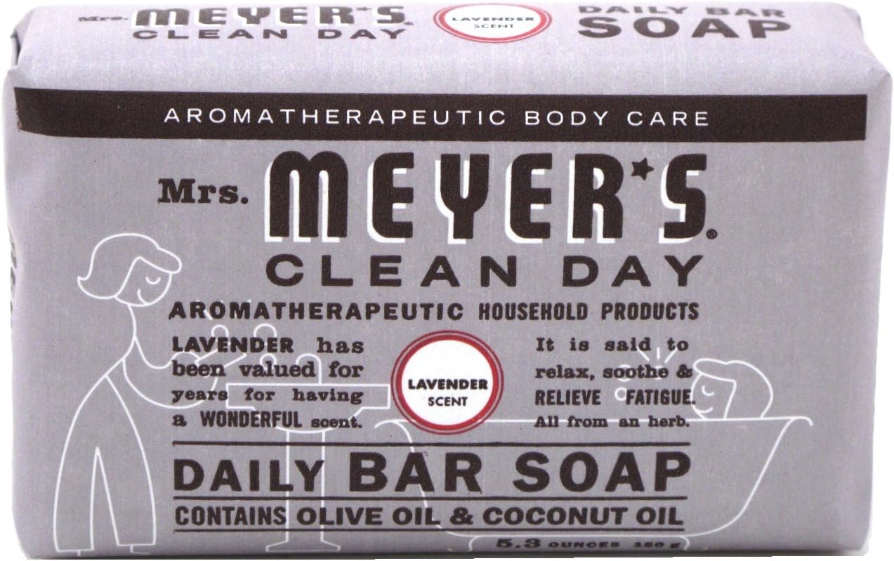 Amazon.com: MRS. MEYER'S CLEAN DAY Bar Soap, Use as Body Wash or Hand ...