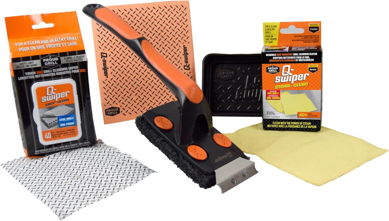 Amazon.com: Q-Swiper XL Complete Grill Cleaner Kit - Hot + Cold ...