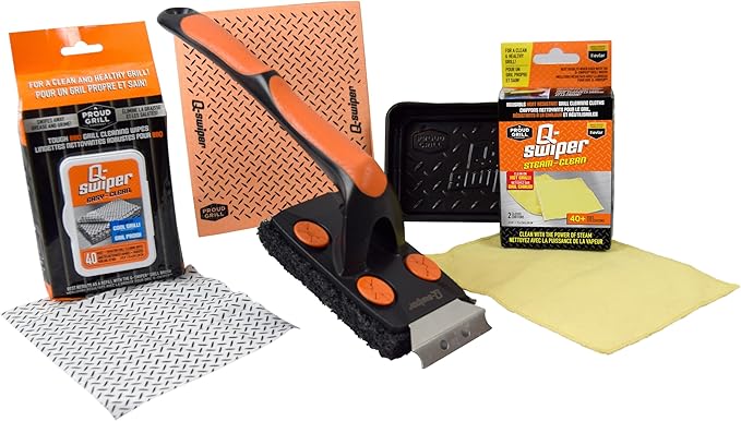 Amazon.com: Q-Swiper XL Complete Grill Cleaner Kit - Hot + Cold ...