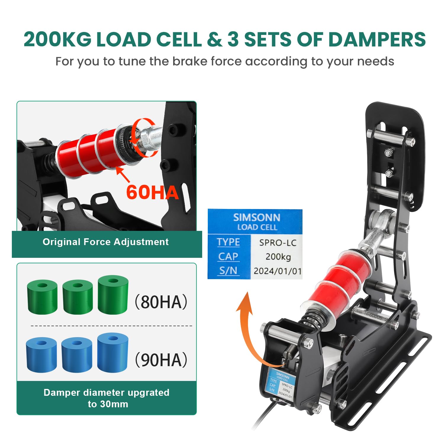 Snapklik.com : SIMSONN PRO Plus Pedals Sim Racing Pedals PC Racing ...