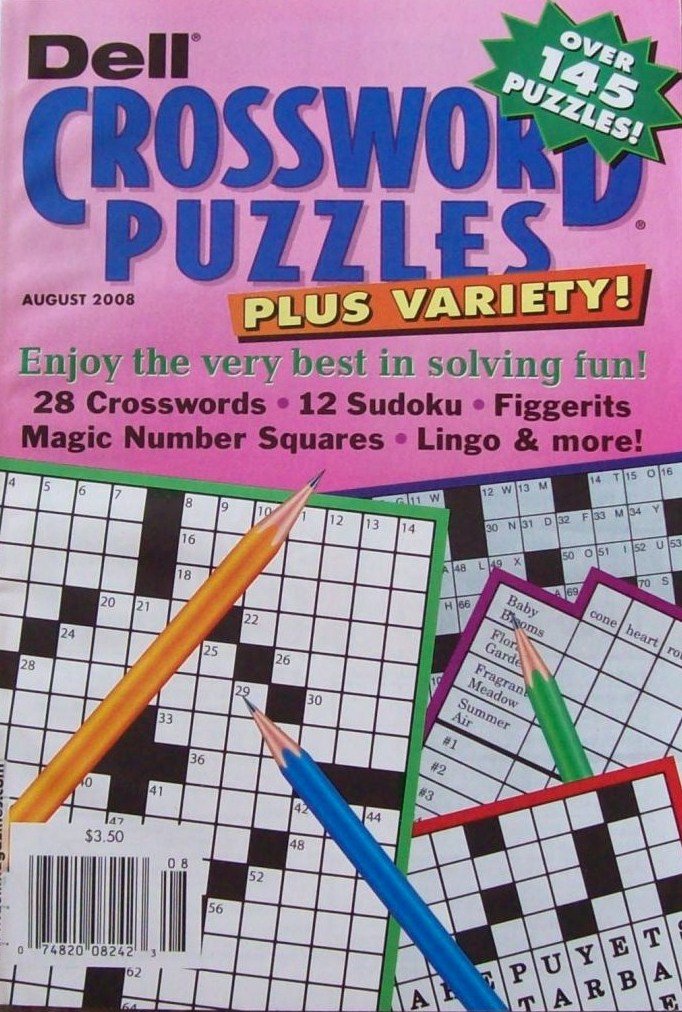 Dell Crossword Puzzles Plus Variety, Aug. 2008 (over 145 puzzles ...