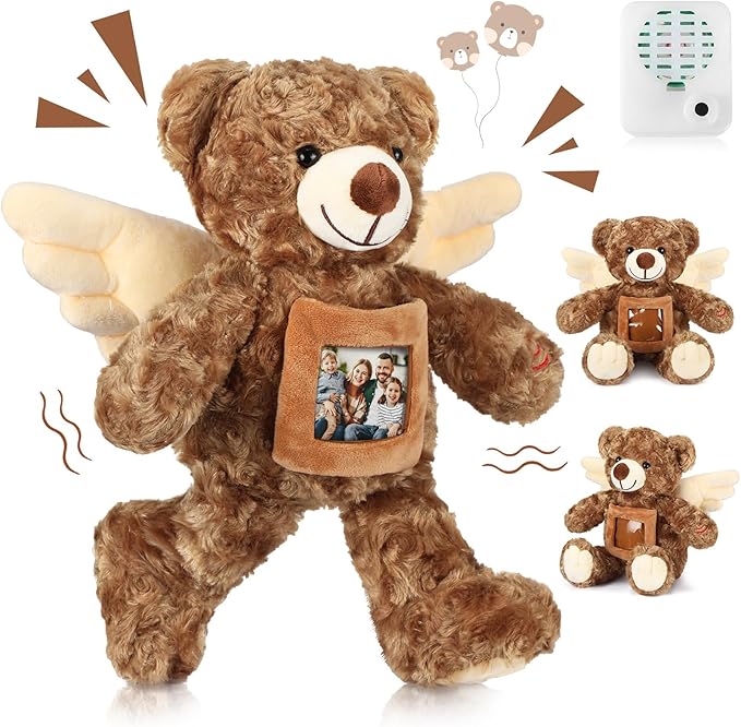 Amazon.com: Leyndo 12 Inch Angel Remembrance Bear Plush Stuffed Animal ...