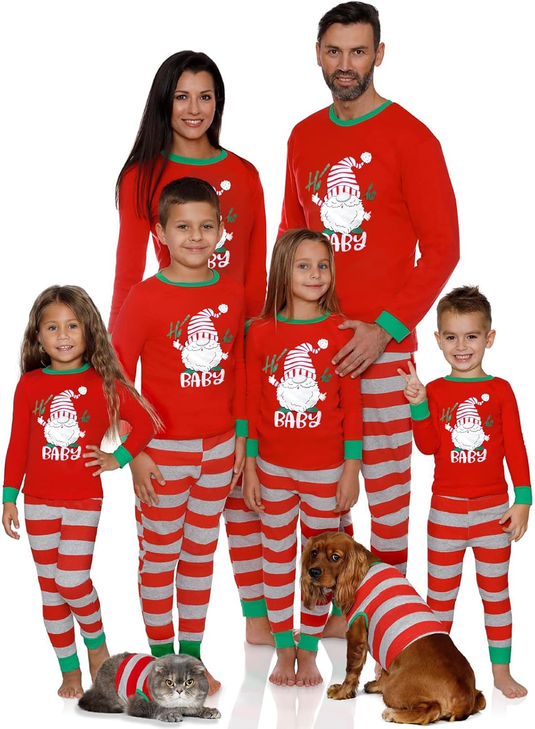 EzonYanGo Family Matching Christmas Pyjamas Set Reindeer Pajamas PJs ...