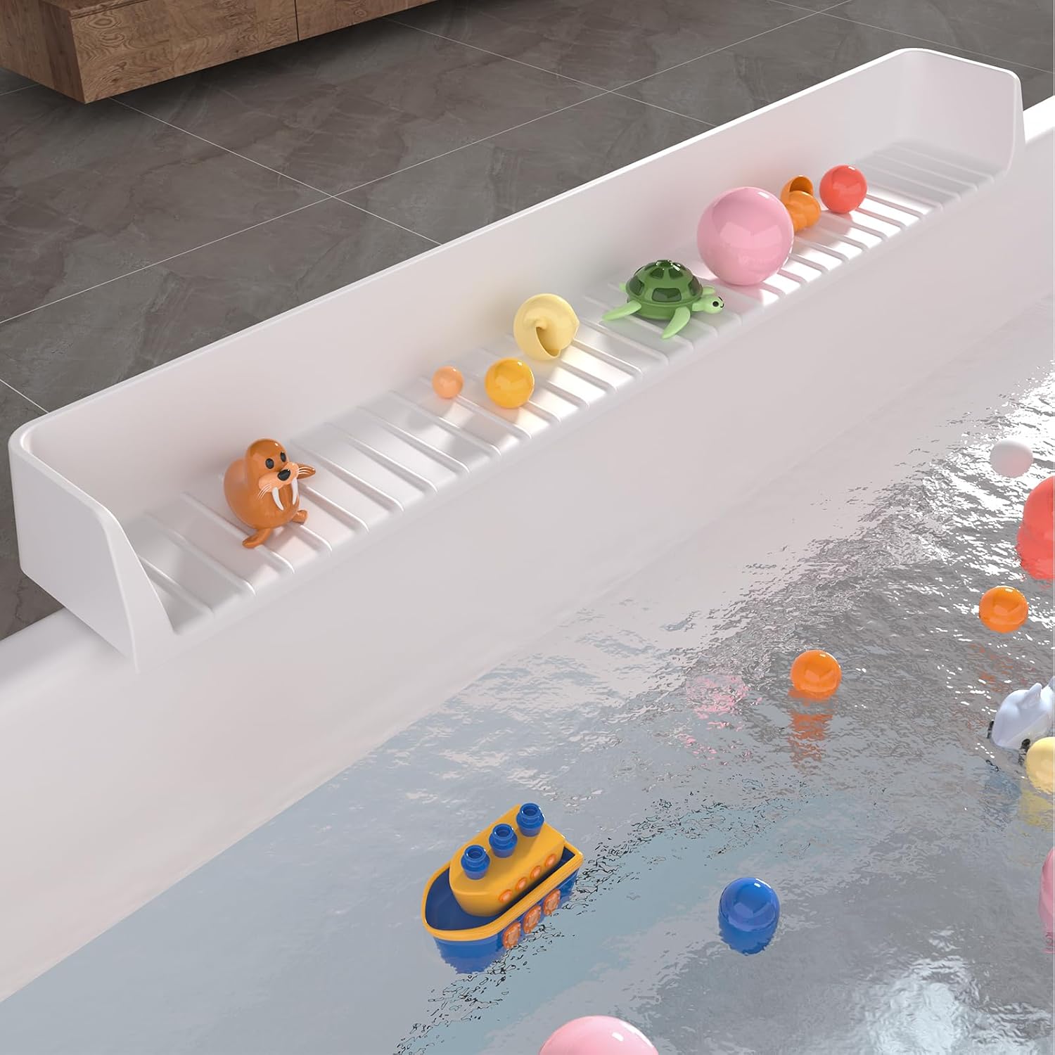 Amazon.com: Aqqwxyq Tub Splash Guard for Kids,Bathtub Water Guard Play ...