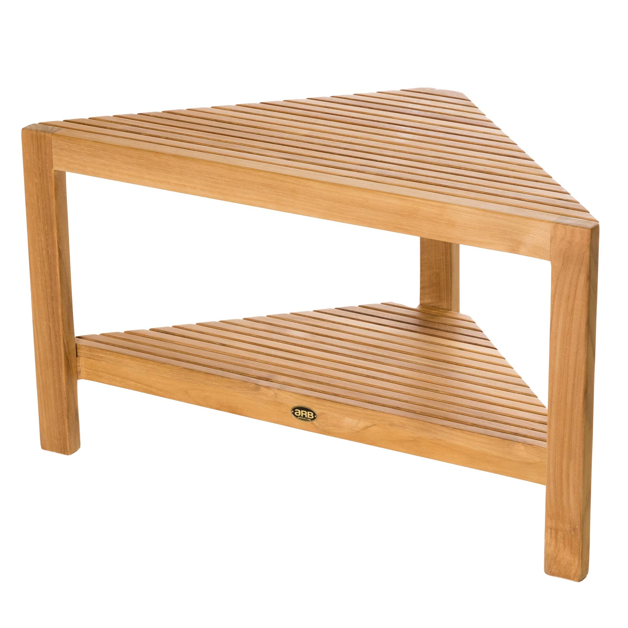 Snapklik.com : ARB SpaTeak Fiji Teak Corner Shower Bench