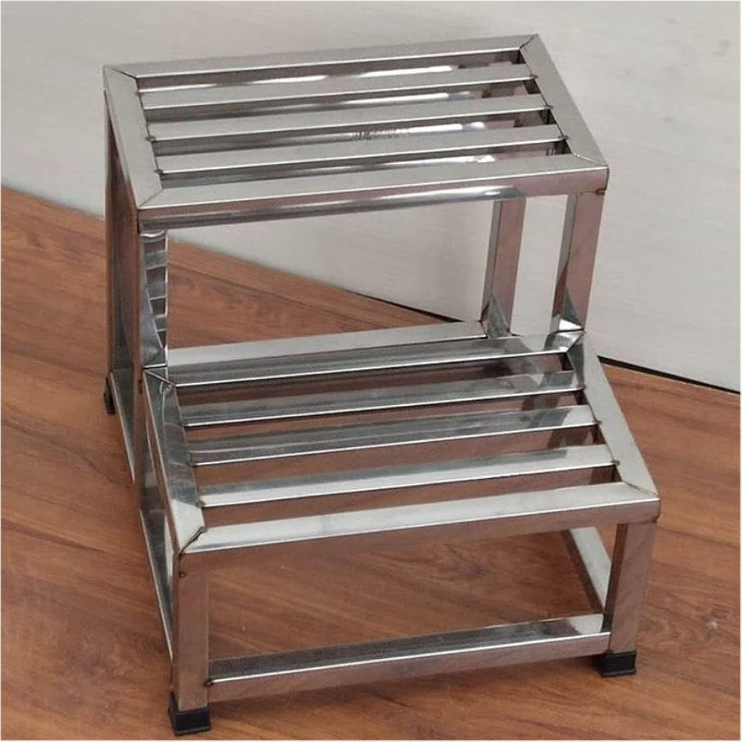 Amazon.com: 2 Step Ladder Stainless Steel Step Stool Wide Anti-Slip ...