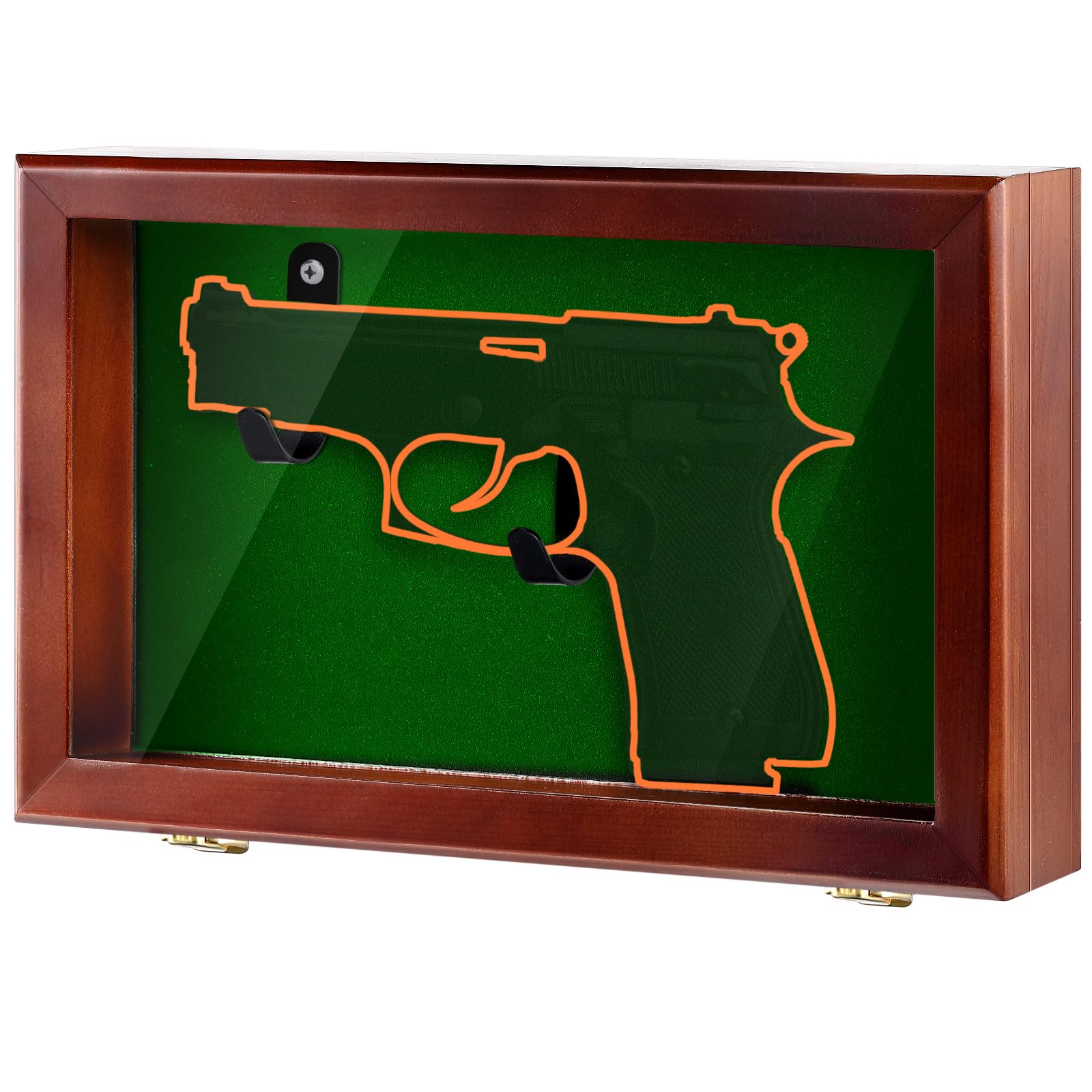 Amazon.com: Silipull Gun Display Case with Lock Wall Mount Wooden ...