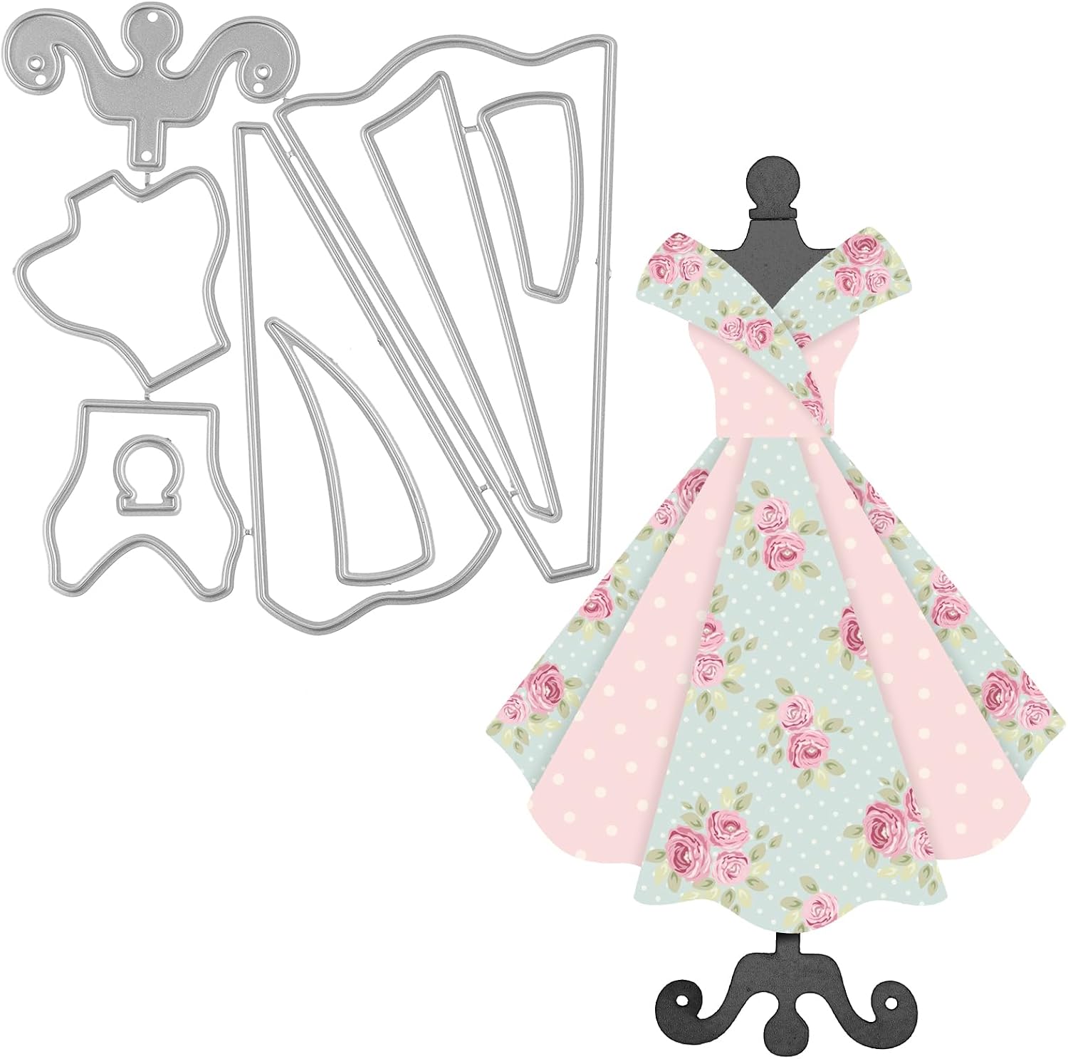 Amazon.com : Princess Dress Metal Die Cuts, Lady Dress Shirt Cutting ...