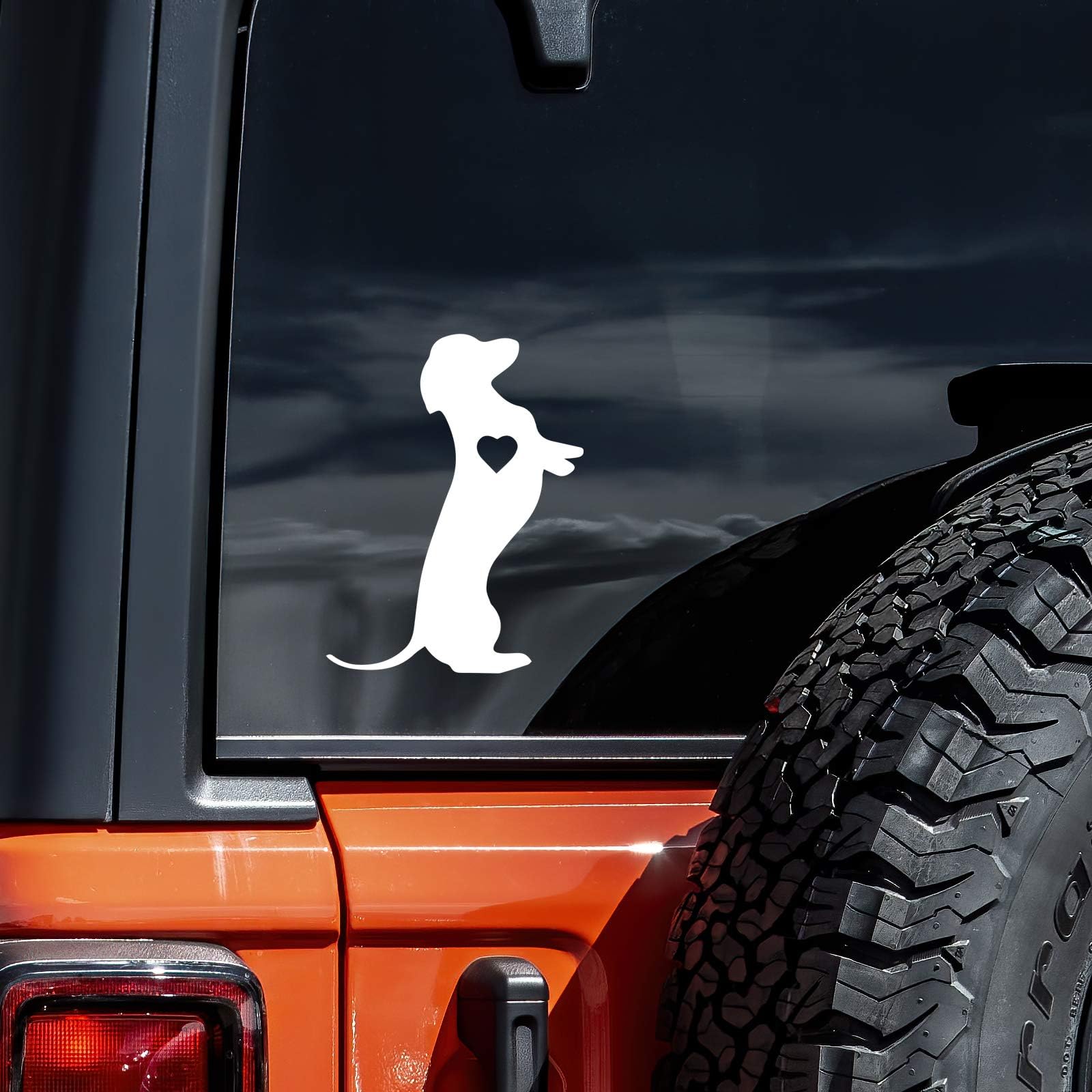 Amazon.com: fabisup Dachshund Cracked Car Sticker, Dogs 3D Car Window ...