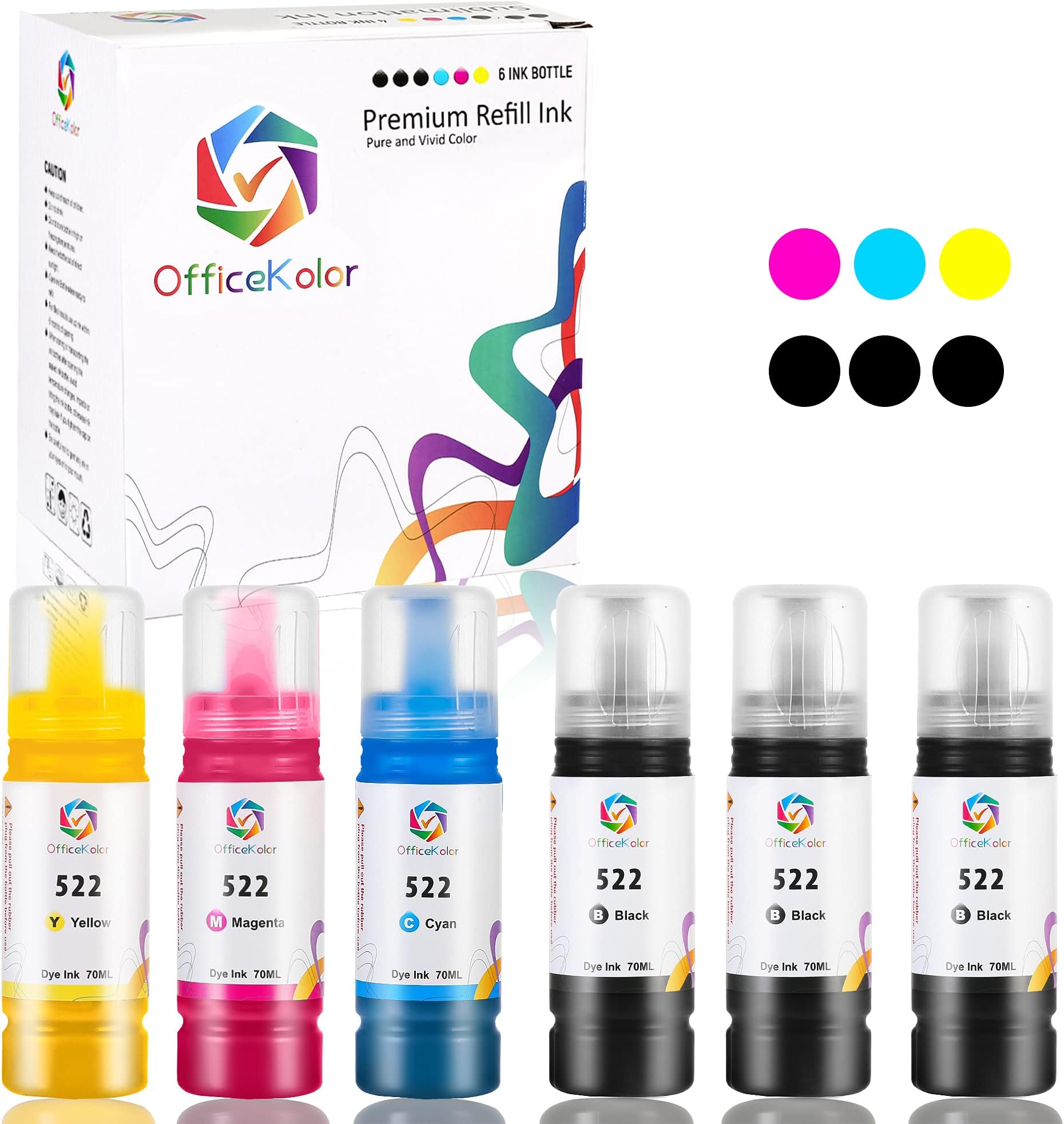 Amazon.com: DLMELHOR Compatible for Epsn 502 Refill Ink Bottle Kit T502 ...