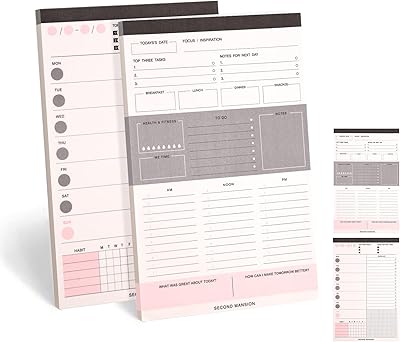 Amazon.com : Weekly TO DO List Notepads 50 Page Task Pad with Checklist ...