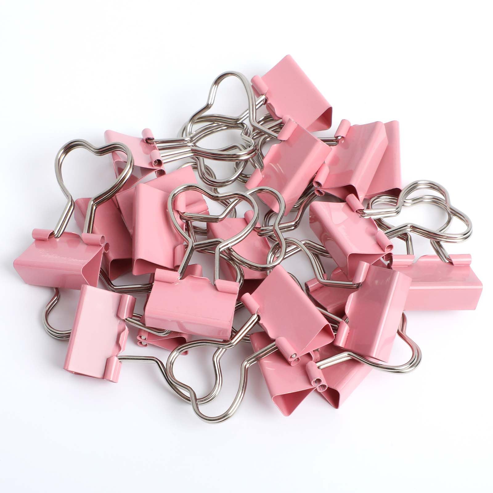Amazon.com : Pineraap 25 Pieces Cute Binder Clips, Pink Metal Paper ...