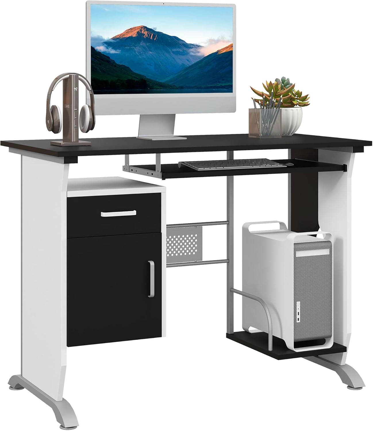 HOMCOM Computer Desk with Sliding Keyboard Tray, Australia | Ubuy