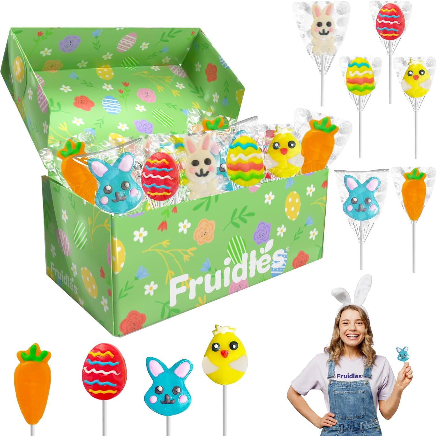 Amazon.com : Happy Easter Variety Pack Lollipops Suckers, Colorful ...