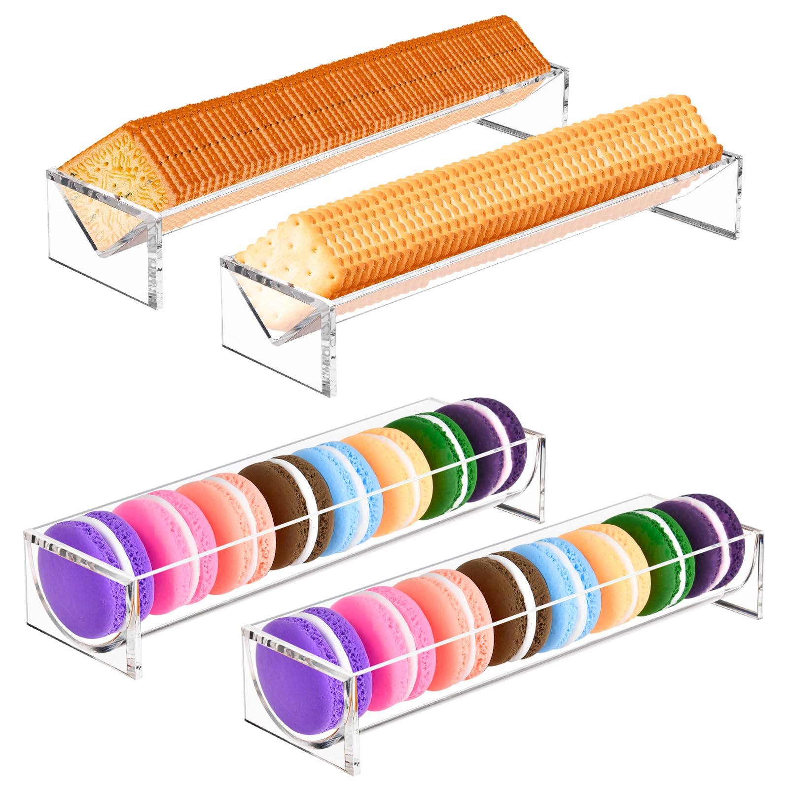 Amazon.com: Akamino 4 Pcs Acrylic Cracker Tray, Rectangular Cracker ...