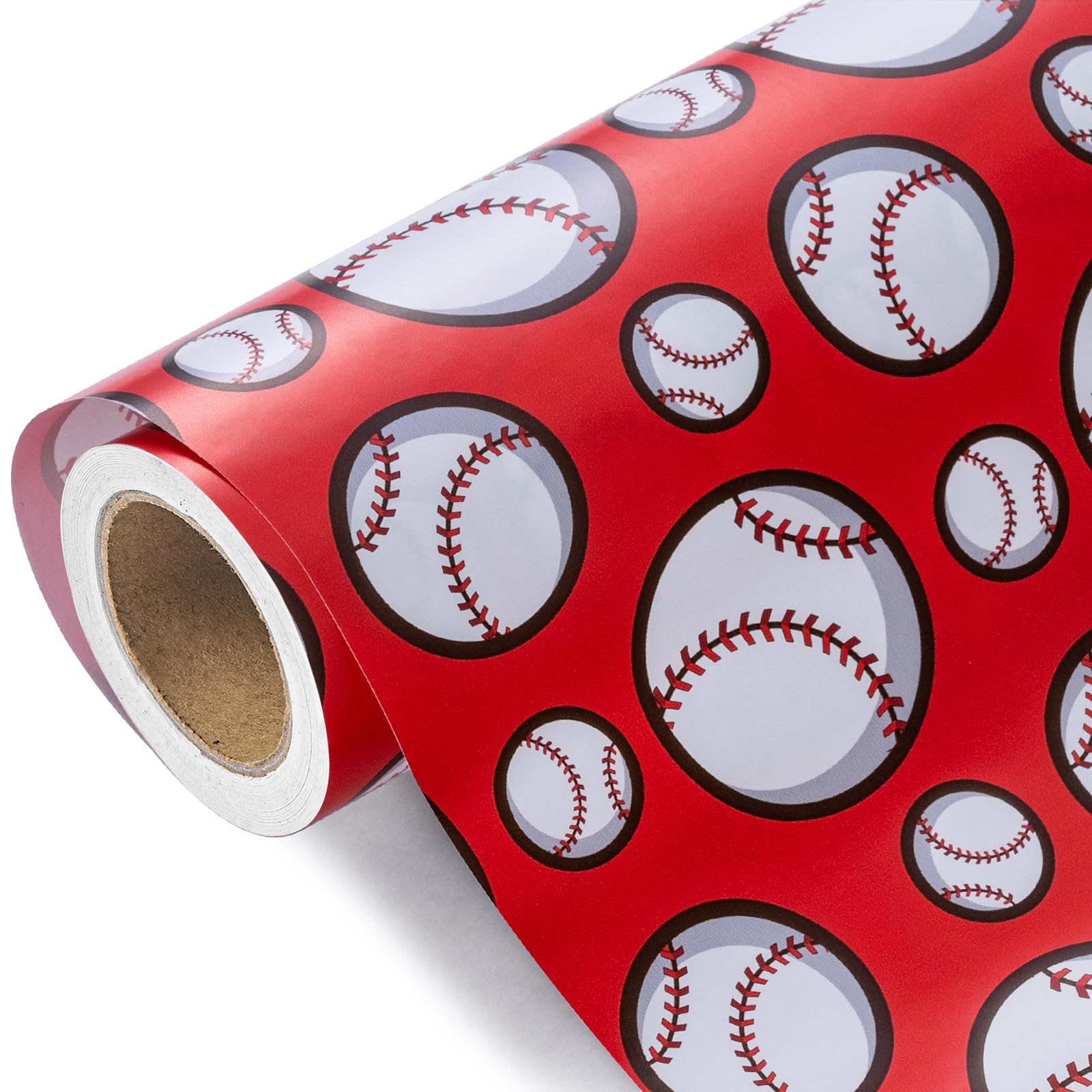 Amazon.com: WRAPAHOLIC Baseball Wrapping Paper Roll - Mini Roll - 17 ...