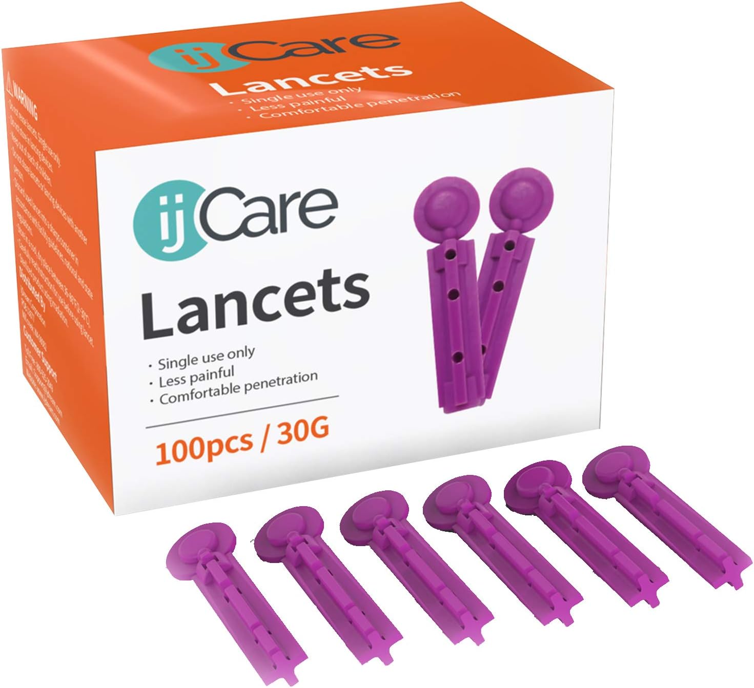 Amazon.com: ijCare 30g Lancets for Blood Testing (100pcs) – Fits Any ...