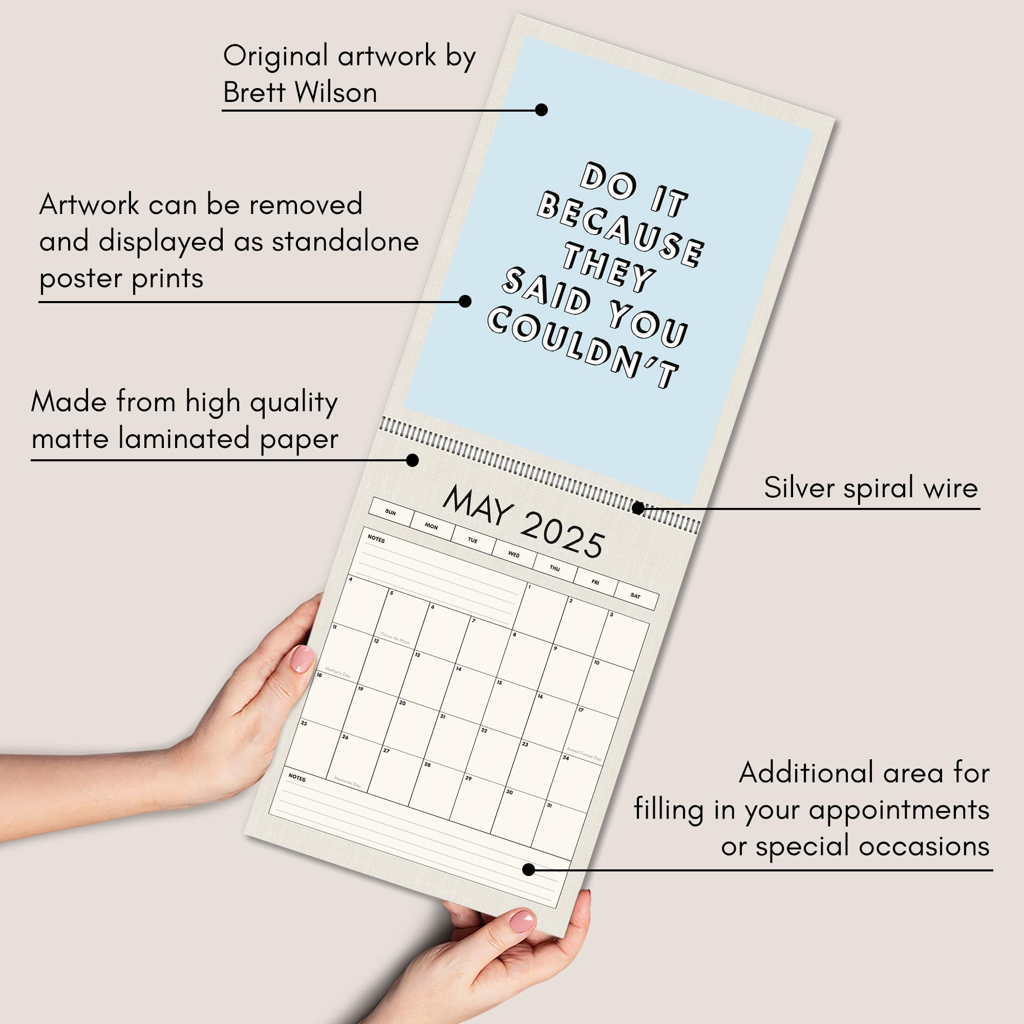 Snapklik.com : 2025 Wall Calendar - Motivational Quotes Design - 10x13 ...